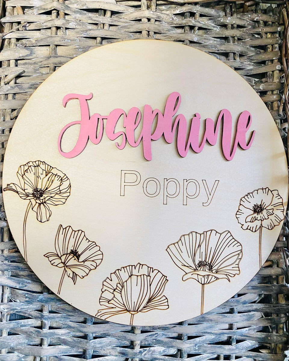 Poppy Nursery Sign – MelRae Design